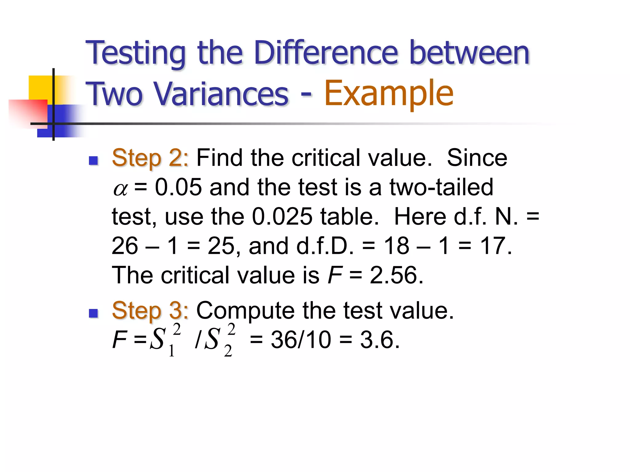 Ch6 Testing the Difference between Means, Variances | PPT