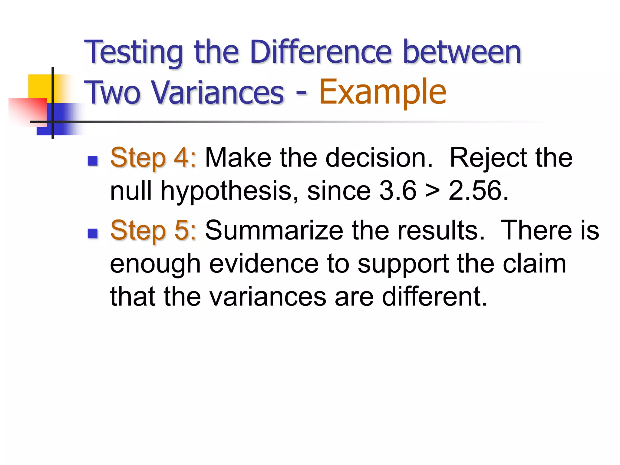 Ch6 Testing the Difference between Means, Variances | PPT