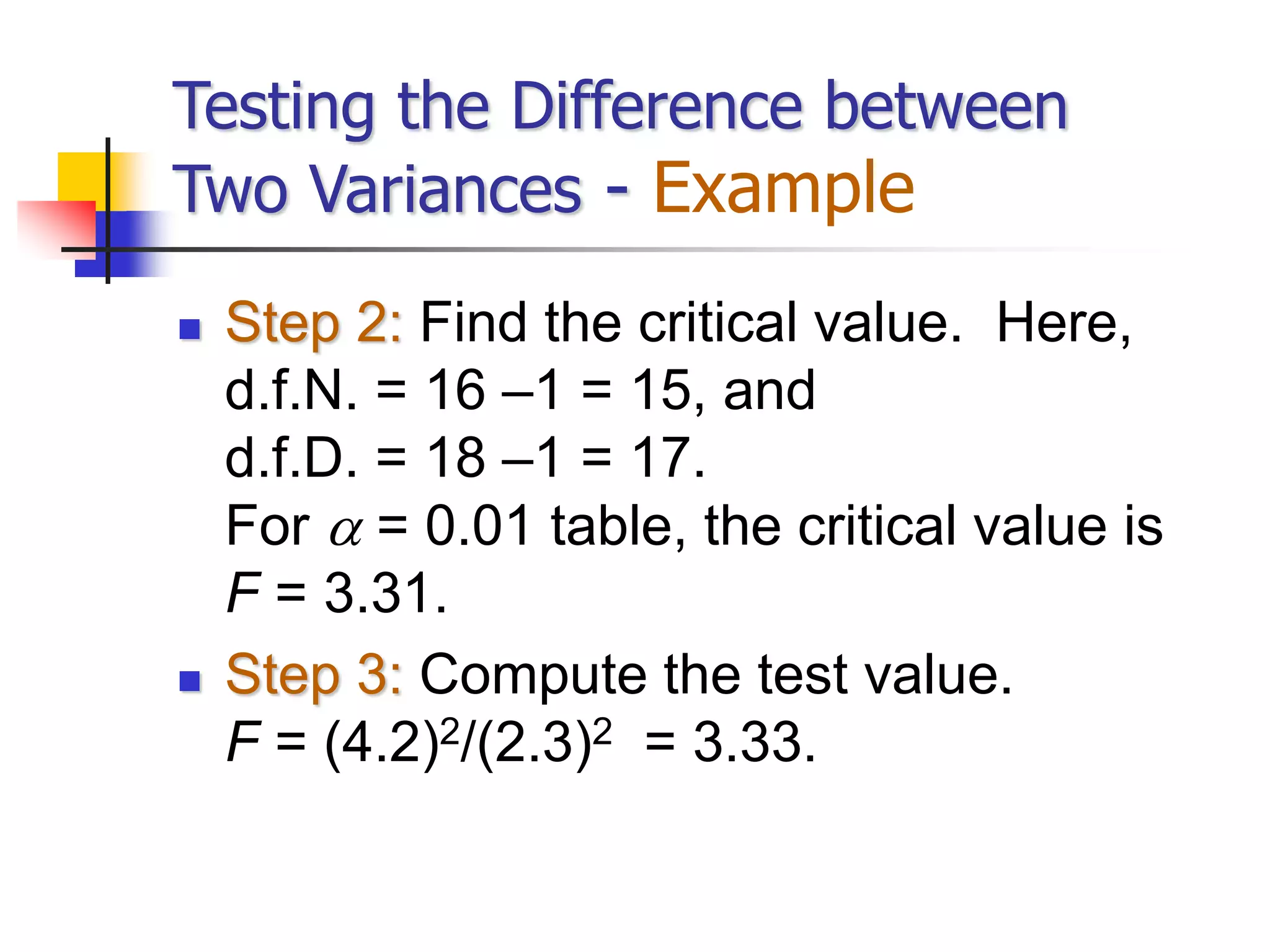 Ch6 Testing the Difference between Means, Variances | PPT