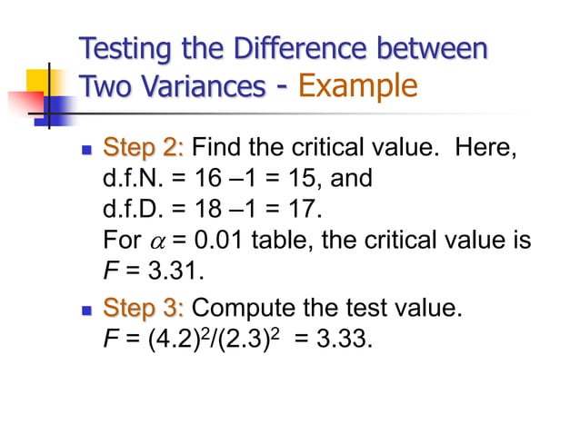 Ch6 Testing the Difference between Means, Variances | PPT