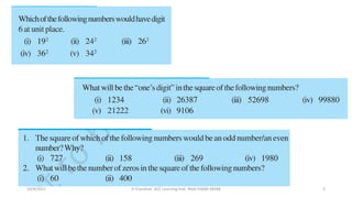 Ch 6. square and squareroots | PDF