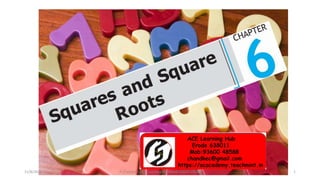 Ch 6. square and squareroots | PPTX