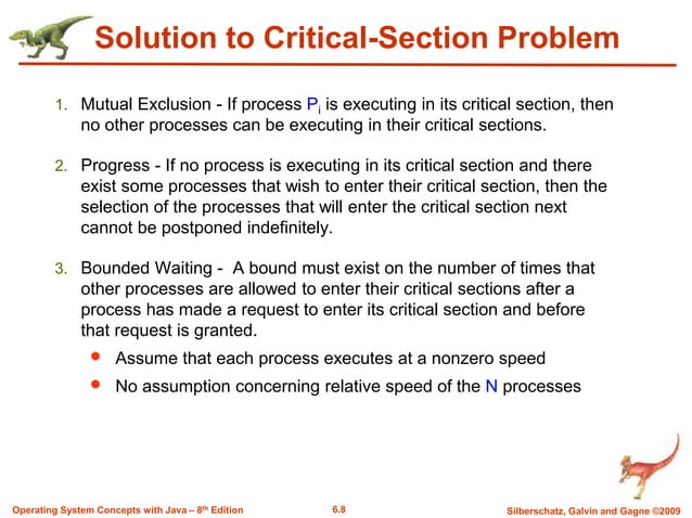 Process Synchronisation Operating System Ppt