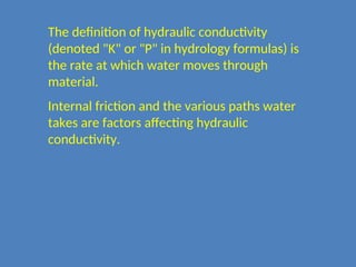 ch6.3.ppt for hydrology and hydrogeology | PPT | Geology | Science