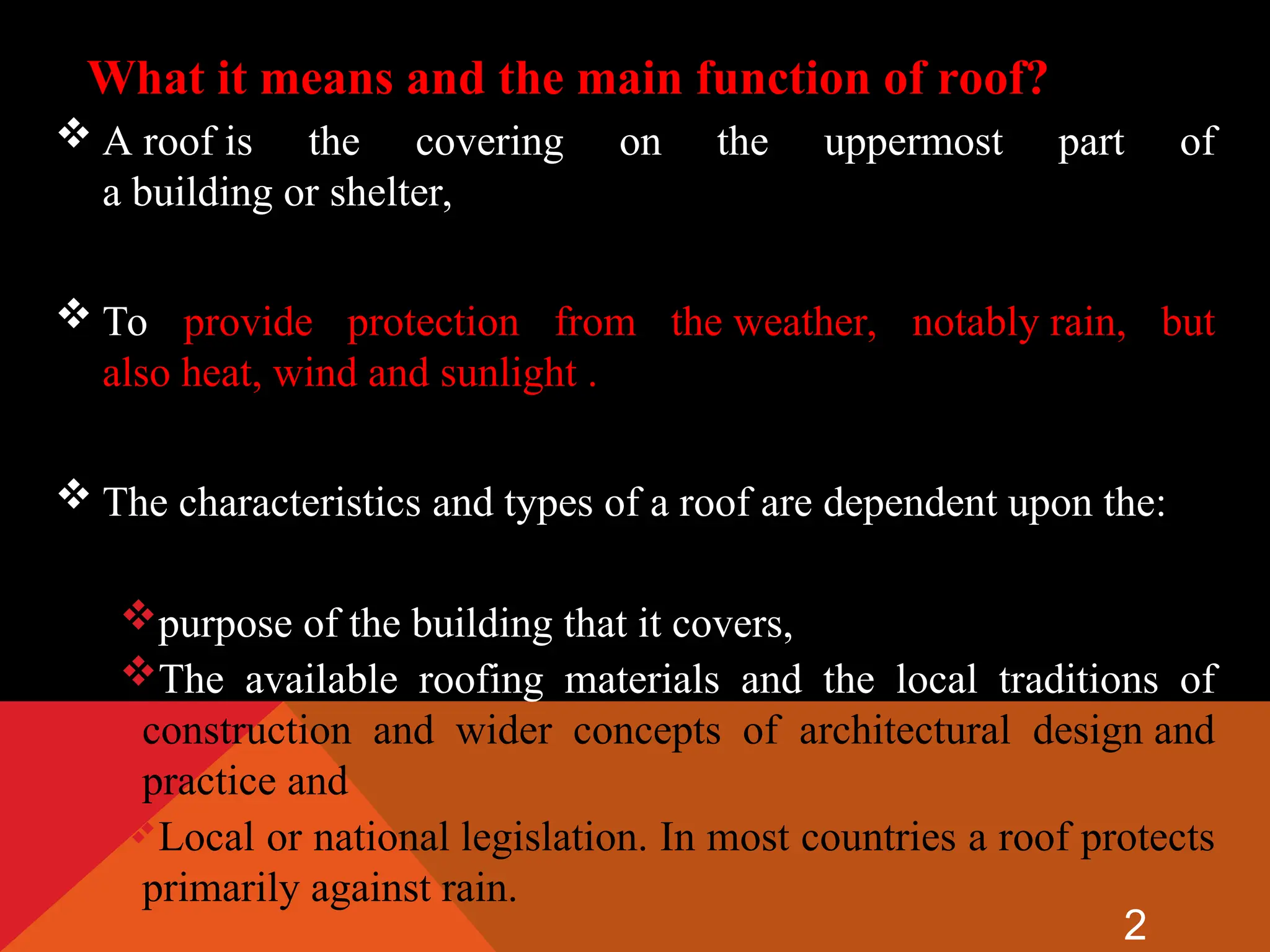 Building Construction, Roof Construction | PPT