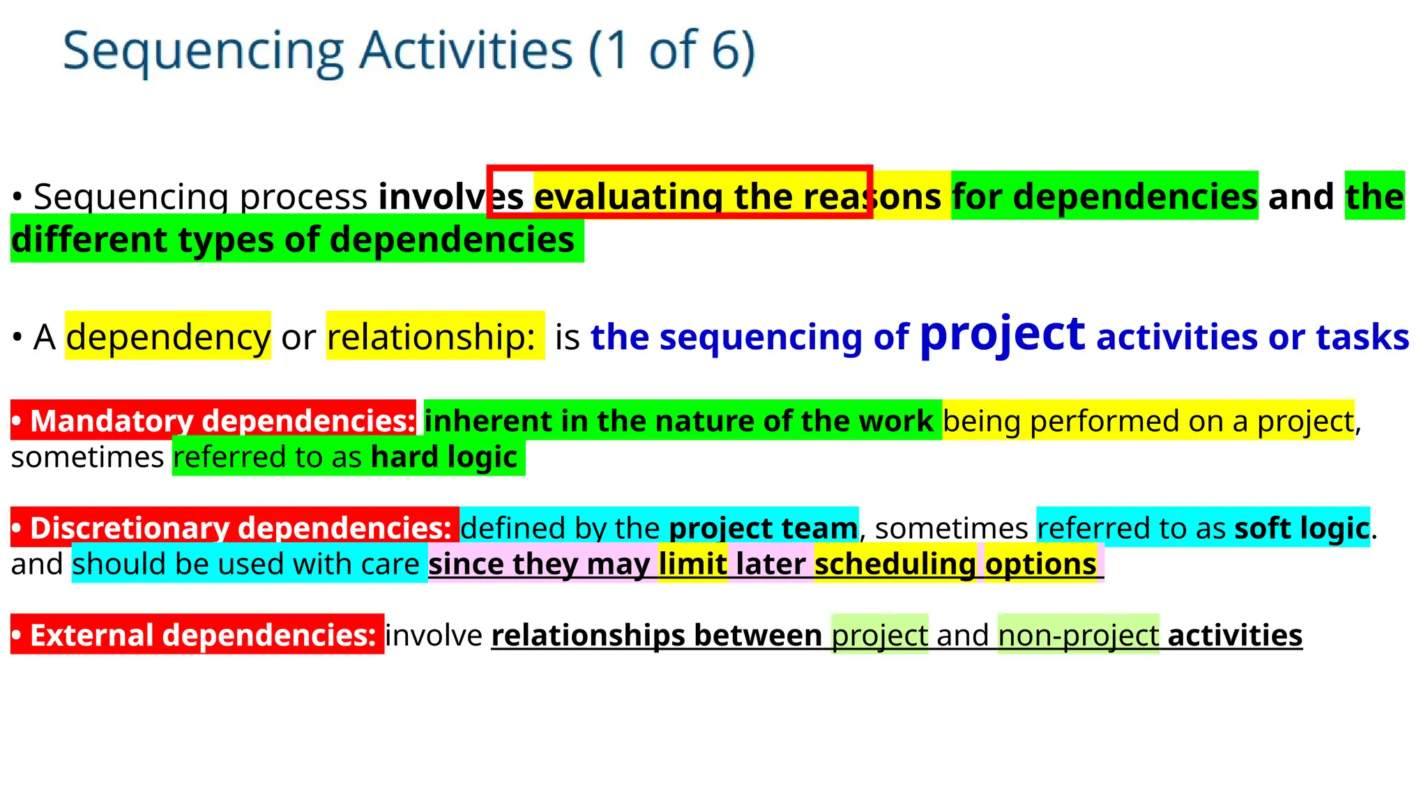 Itpm ch6 project schedule management notes | PPTX