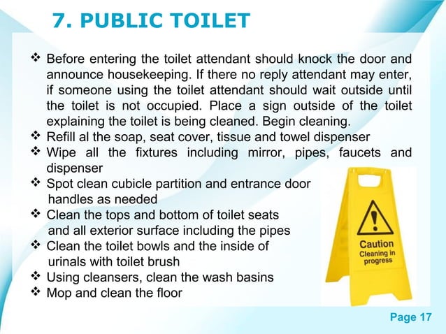 HOUSEKEEPING OPERATION: CLEANING PUBLIC AREAS | PPT