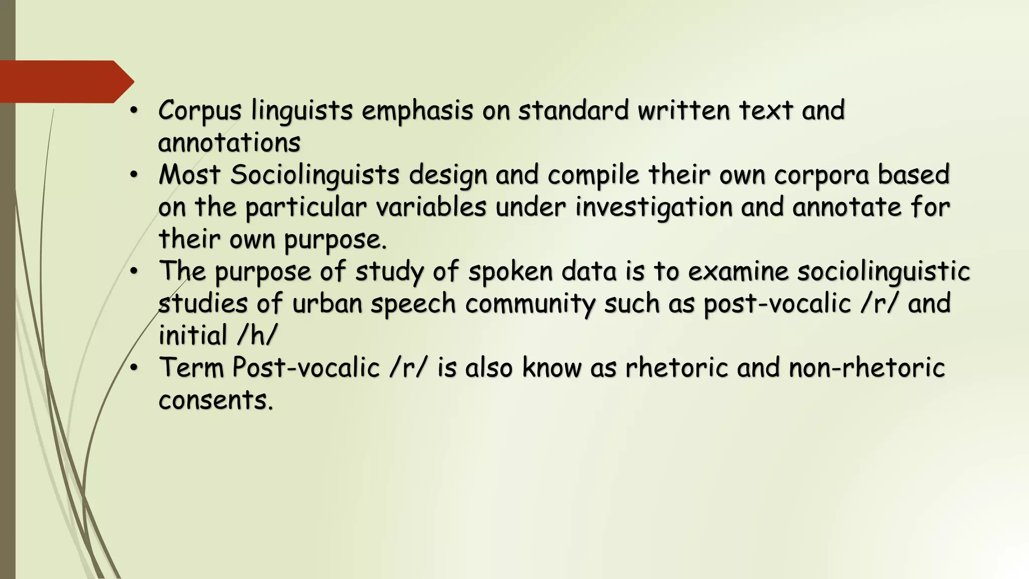 Ch 6 corpus linguistics | PPTX