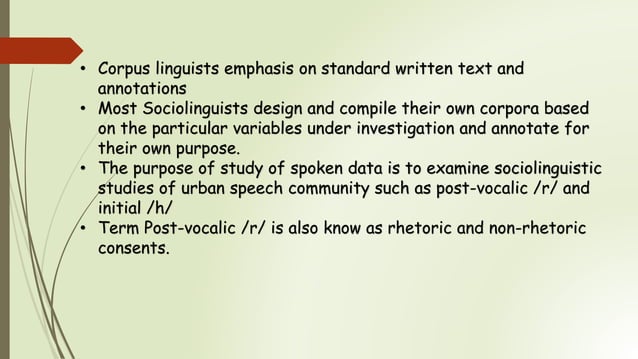 Ch 6 corpus linguistics | PPTX
