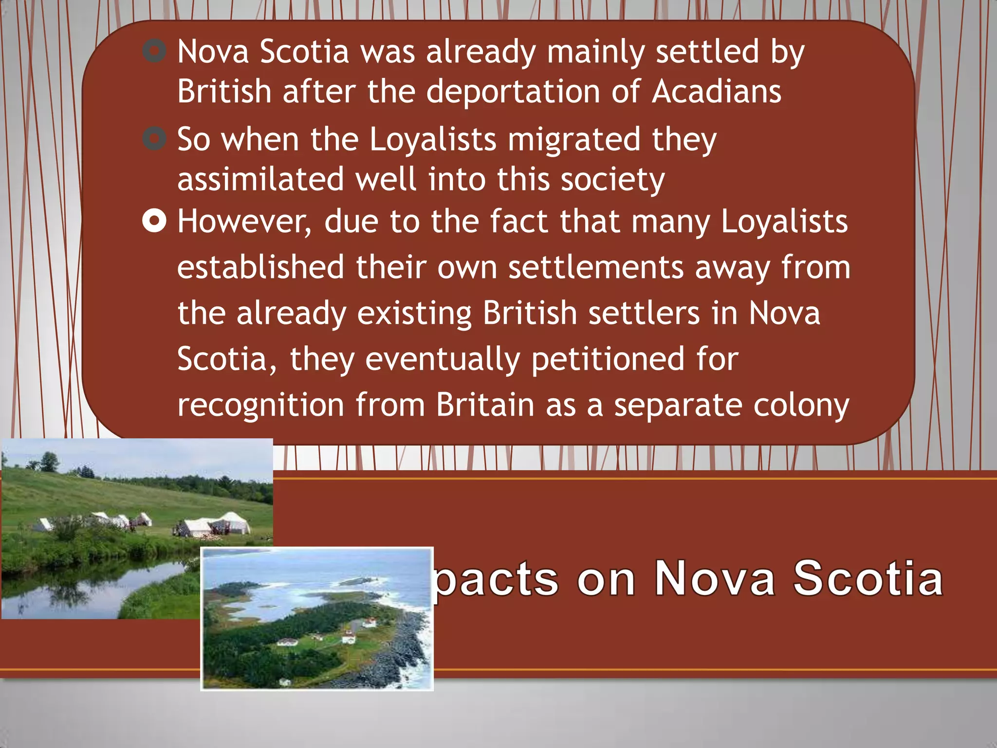 Ch 6 day 9 - the loyalist migration impacts | PPTX