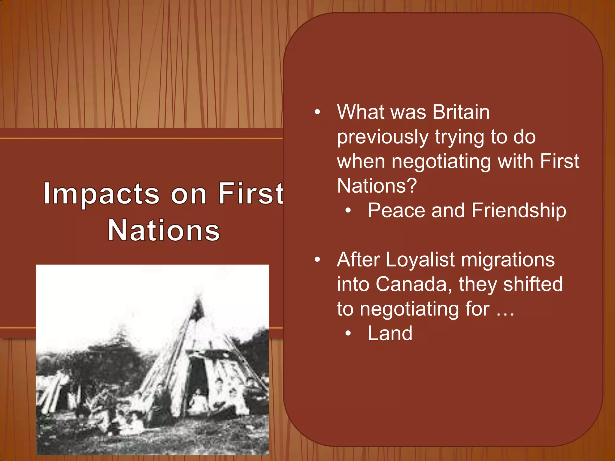 Ch 6 day 9 - the loyalist migration impacts | PPTX | North America ...