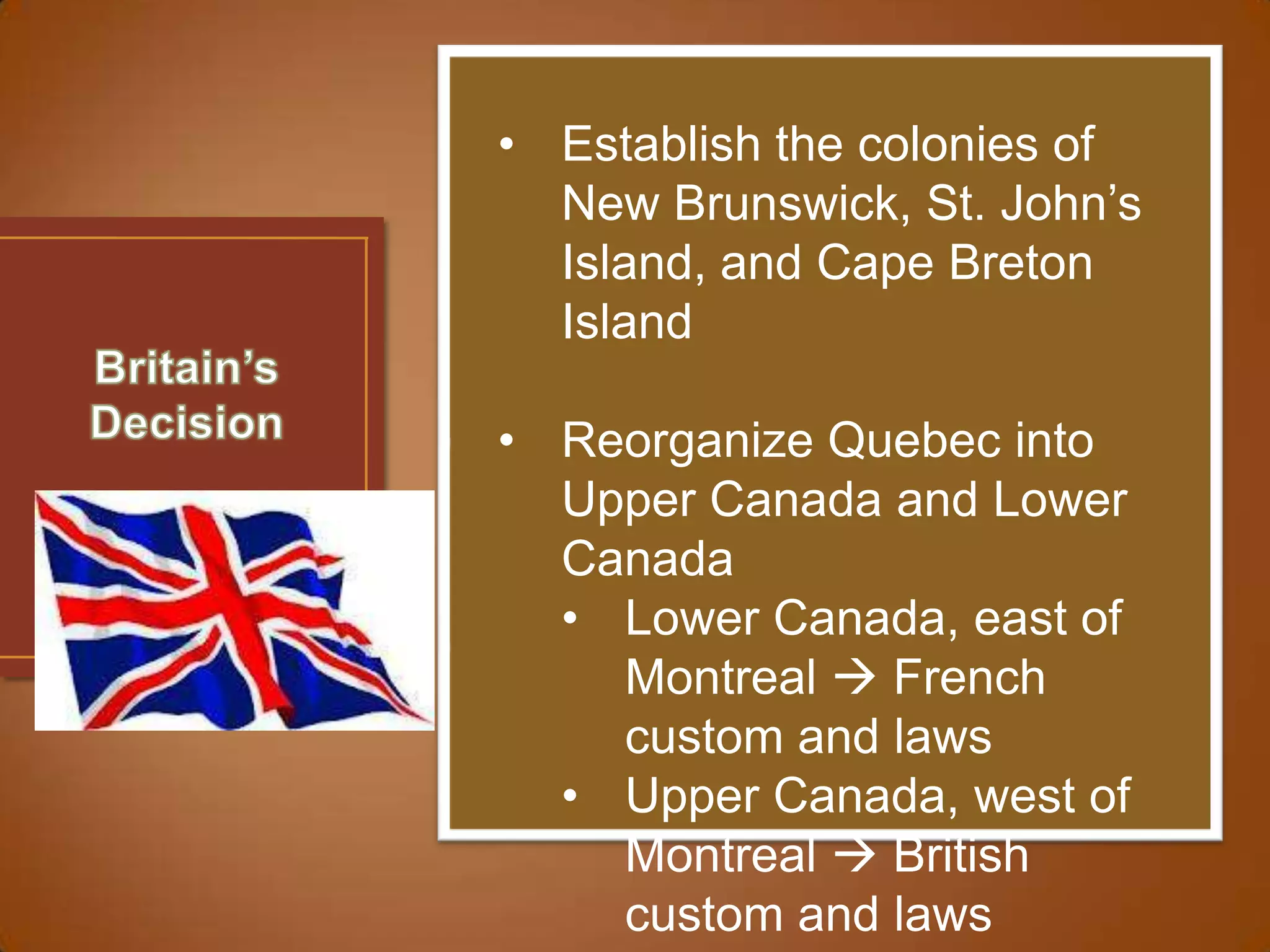 Ch 6 day 9 - the loyalist migration impacts | PPTX | North America ...