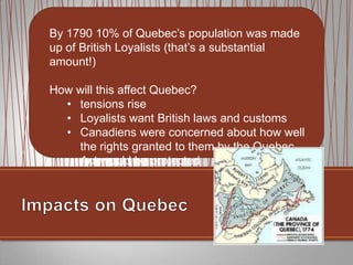 Ch 6 day 9 - the loyalist migration impacts | PPTX | North America ...