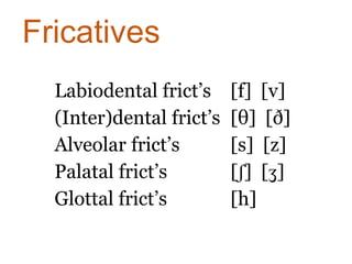 English Phonology - 03-Manners of Articulation | PPTX