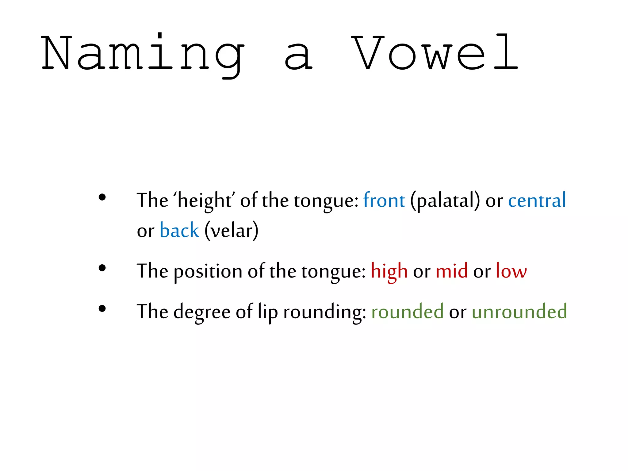English Phonology - 04-Vowels and Dihptongs | PPT