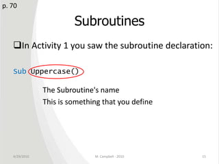 Unit 6: Functions and Subroutines | PPTX | Programming Languages | Computing