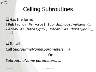 Unit 6: Functions and Subroutines | PPTX | Programming Languages | Computing
