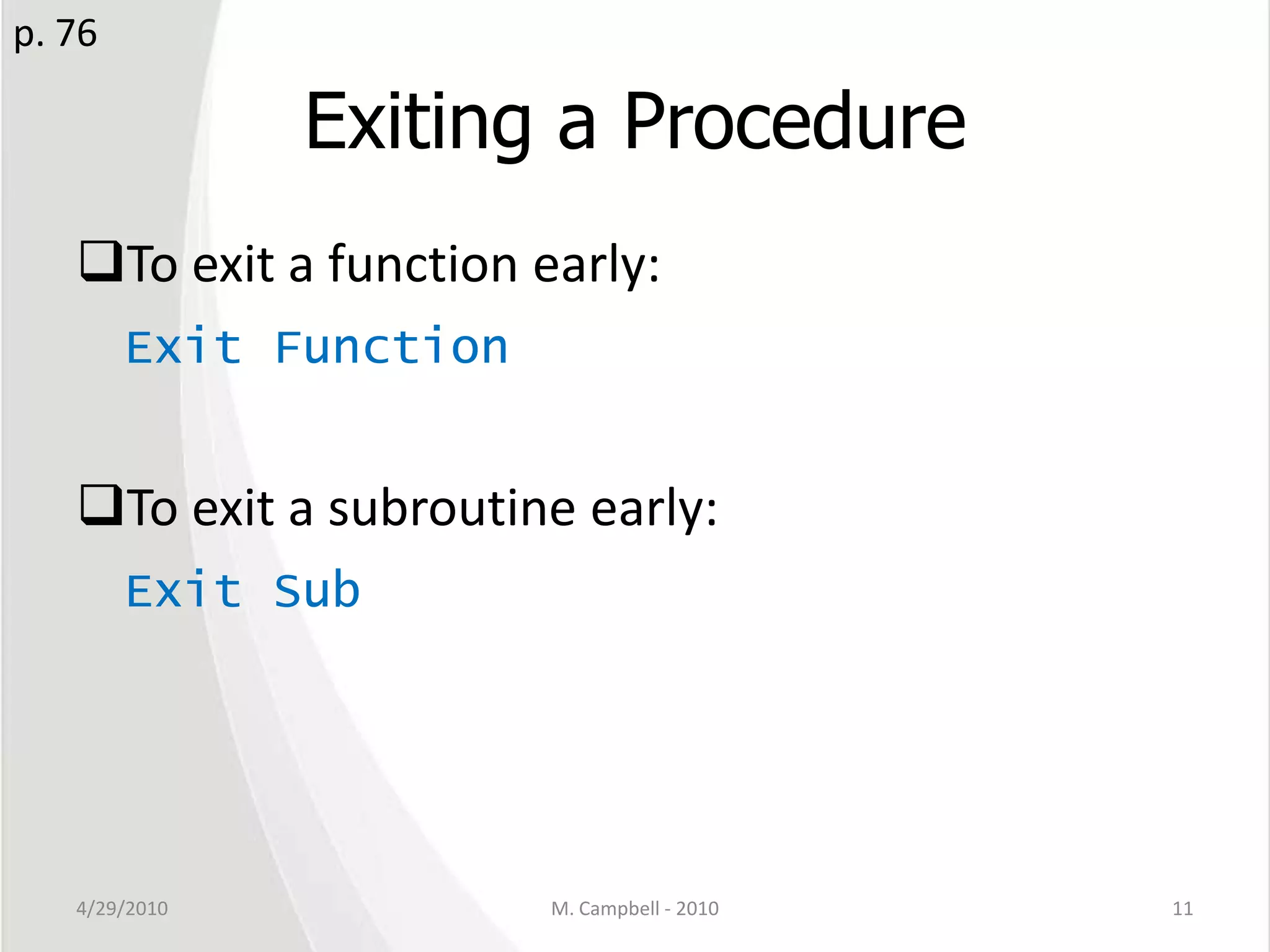 Unit 6 Functions And Subroutines Part 2 2 Ppt