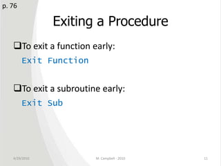 Unit 6: Functions and Subroutines - Part 2/2 | PPT