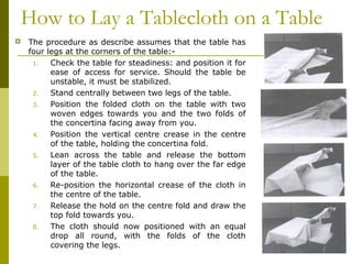 THE FOOD SERVICE SEQUENCE (MISE EN PLACE) | PPT