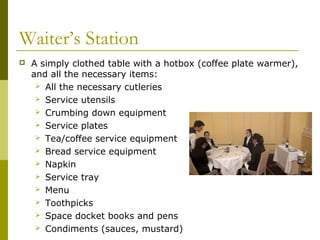 THE FOOD SERVICE SEQUENCE (MISE EN PLACE) | PPT