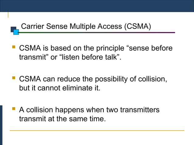 Chapter 6 Networking Multiple Access Ppt