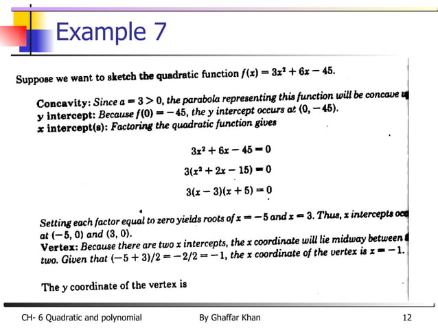 Quadratic And Polinomial Function | PPT