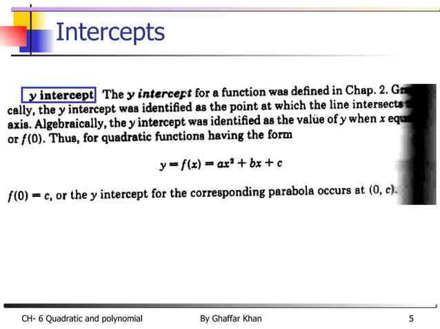 Quadratic And Polinomial Function Ppt