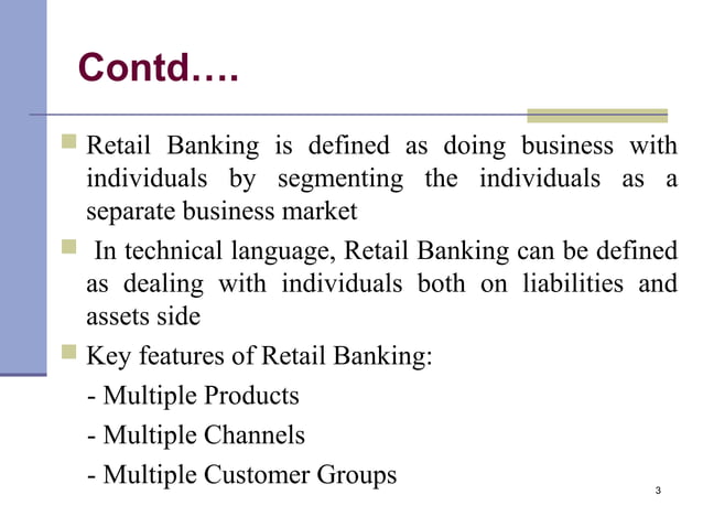 Retail & wholesale banking done | PPT