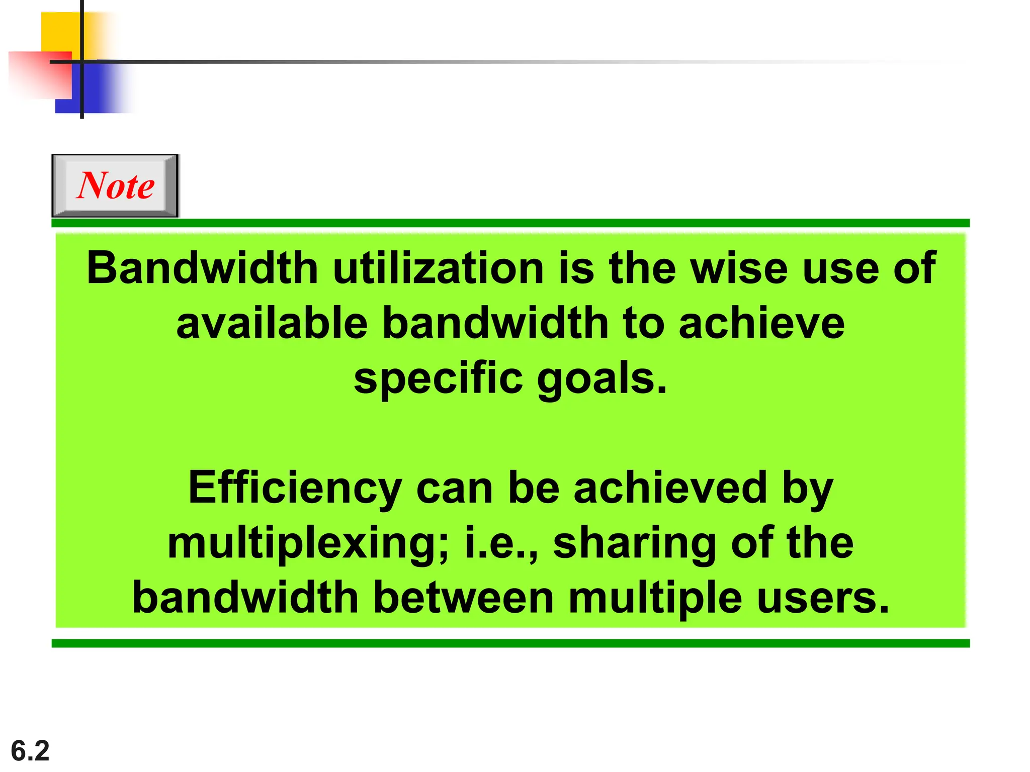 multiplexing and spreading bandwidth utilization | PPT