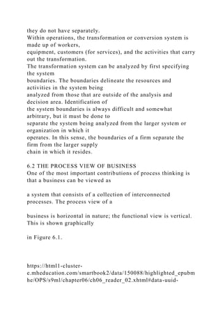 CH6 6.1 PROCESS THINKING Process thinking is the point o.docx