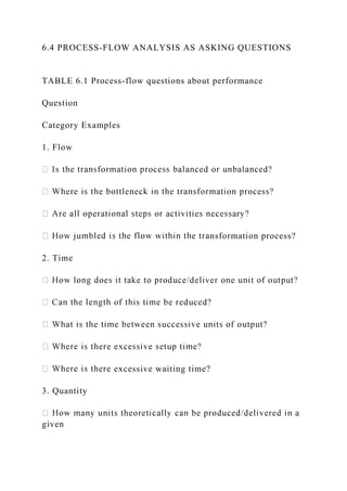 CH6 6.1 PROCESS THINKING Process thinking is the point o.docx
