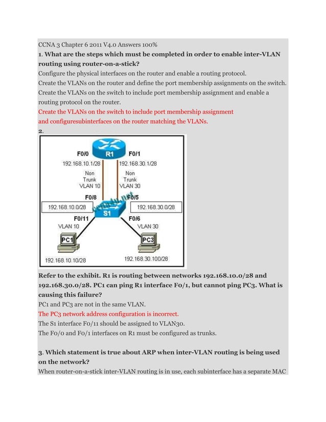 Ch6 ccna exploration 3 lan switching and wireless | PDF