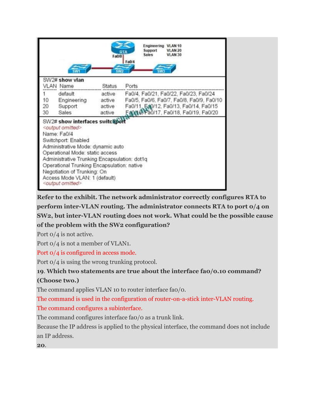 Ch6 ccna exploration 3 lan switching and wireless | PDF