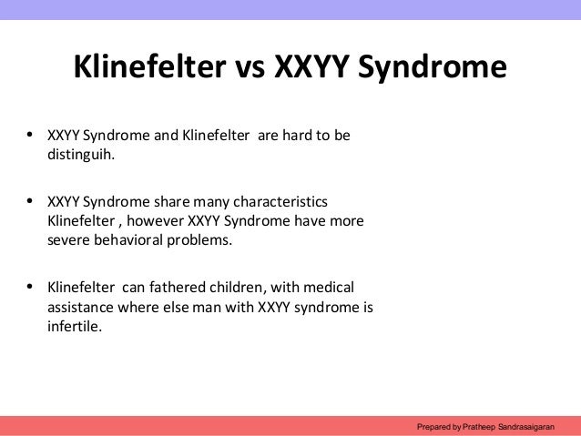 Xxyy Syndrome Symptoms