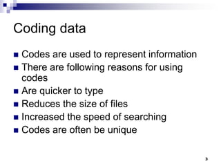 Ch 6 collecting your data | PPT | Computing | Technology & Computing
