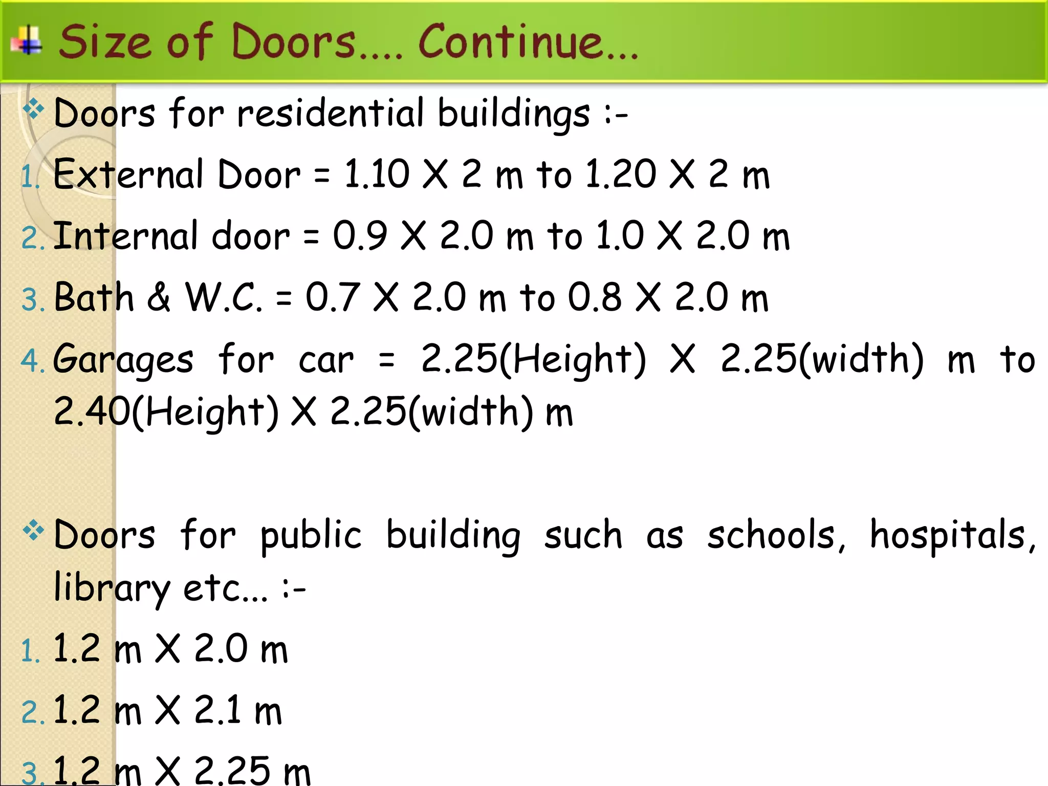 Doors,Windows & Ventilator in Building Construction | PPT