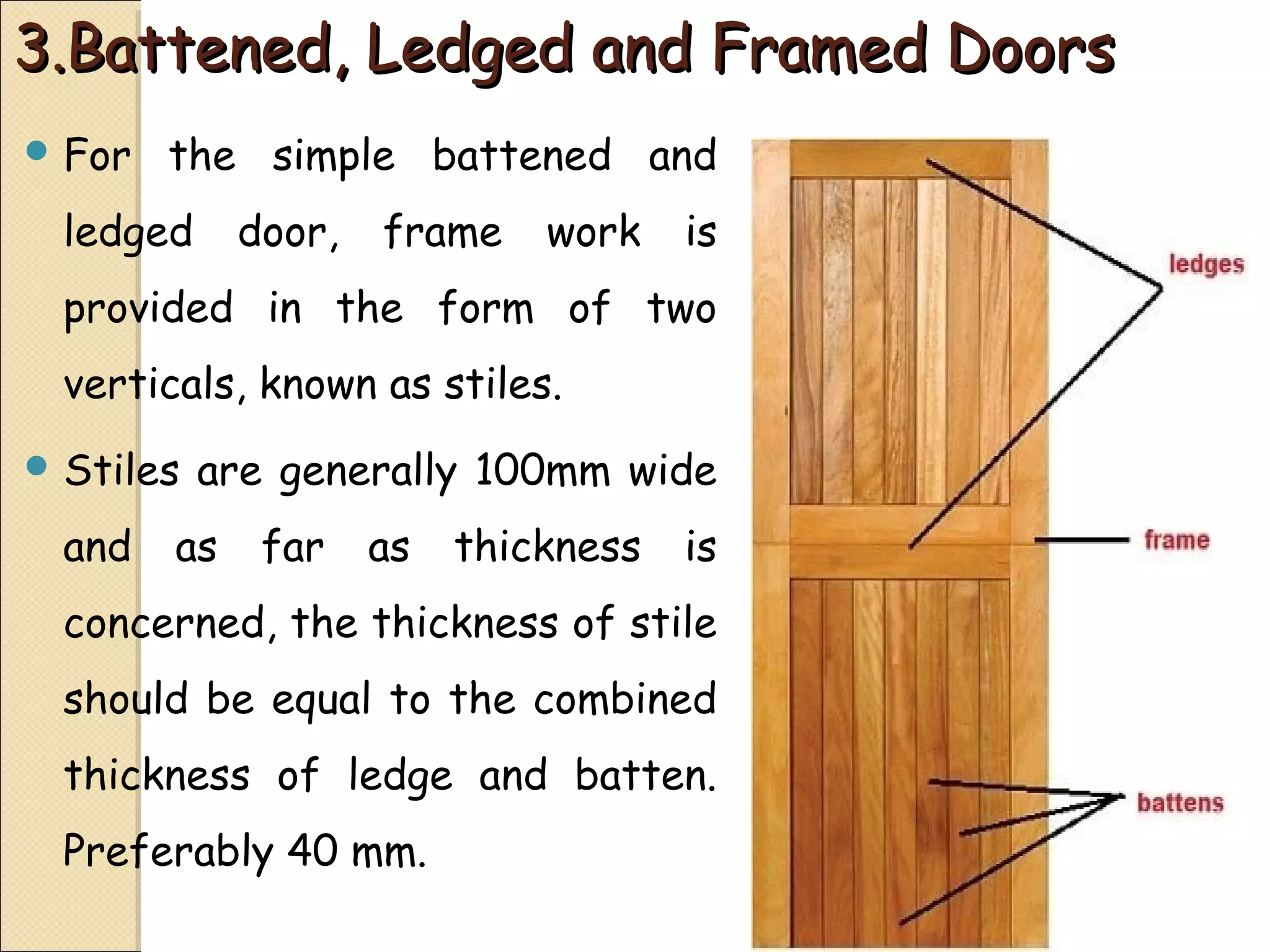 Doors,Windows & Ventilator in Building Construction | PPT