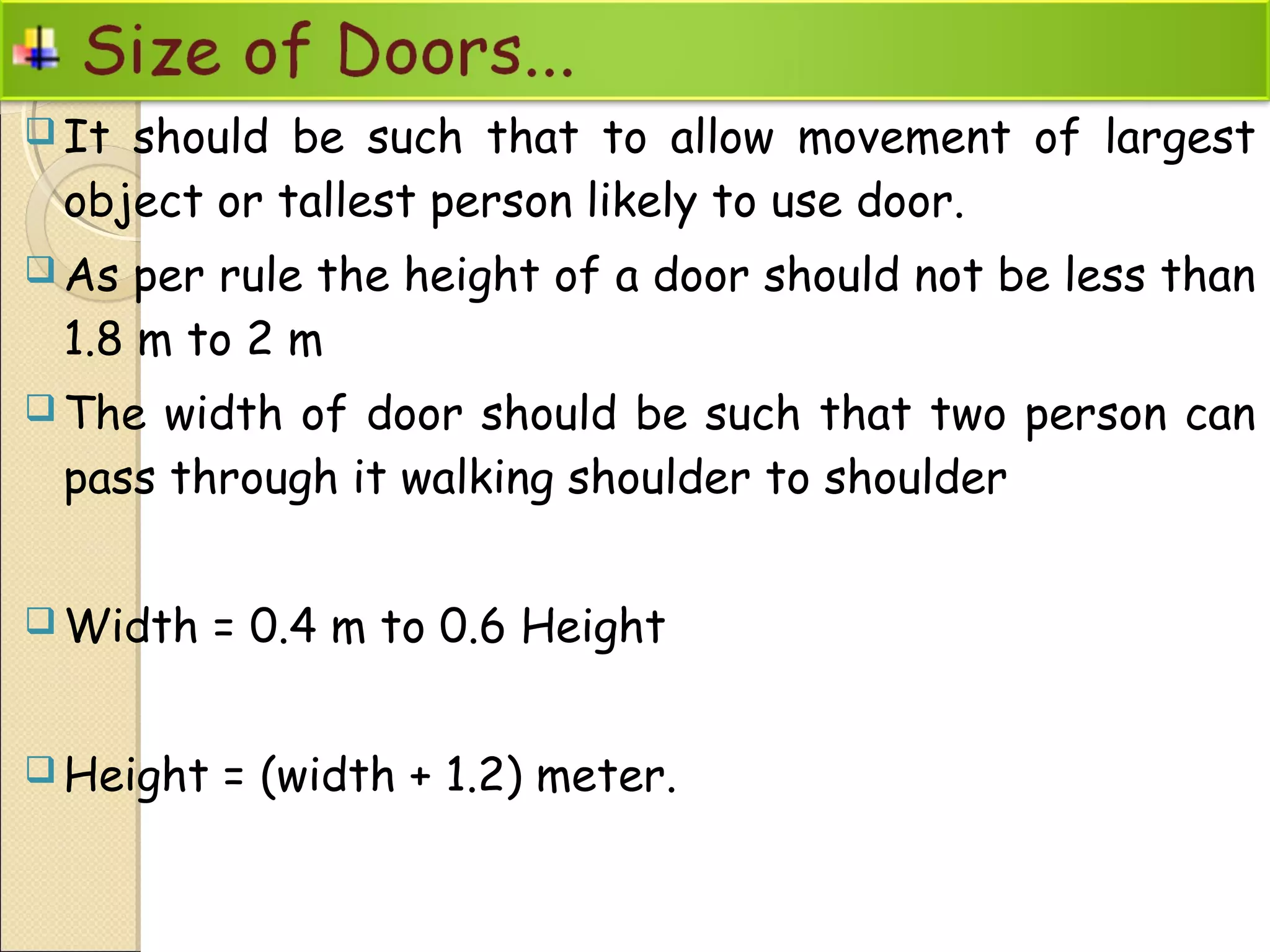 Doors,Windows & Ventilator in Building Construction | PPT