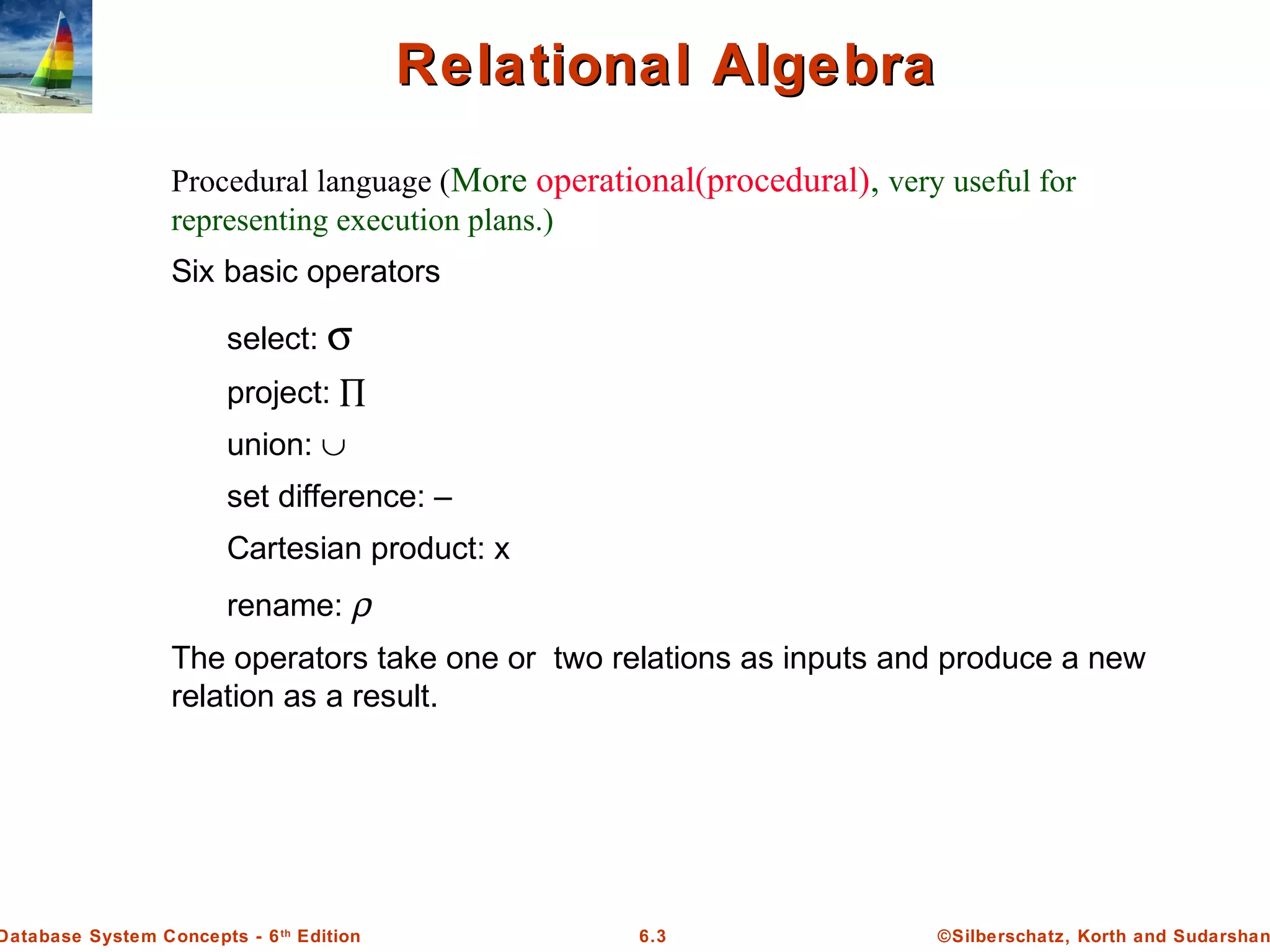 Ch6 formal relational query languages | PPT