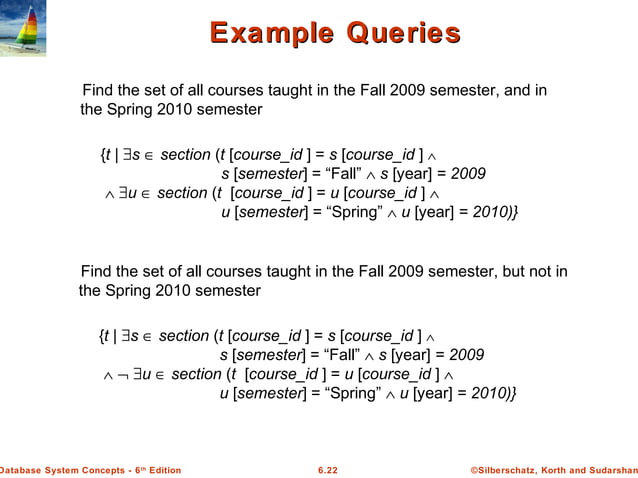 Ch6 formal relational query languages | PPT