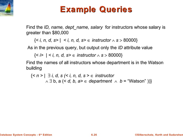 Ch6 formal relational query languages | PPT