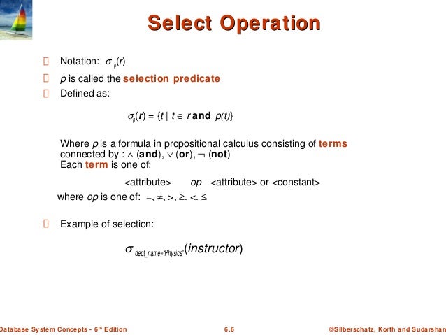 Ch6 formal relational query languages