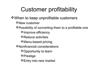 Ch 6 managing customer profitability | PPT