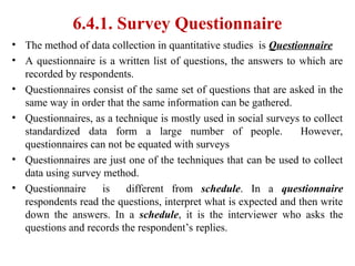 Ch 6 ( Methods of Data Collection-tools & techniques).ppt is the most ...