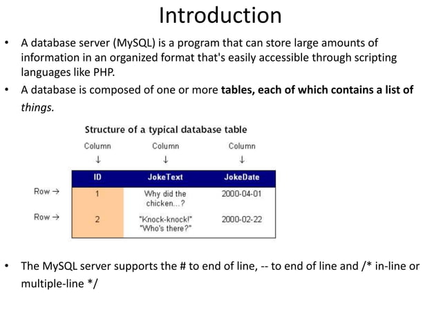 Ch6(mysql front) | PPTX
