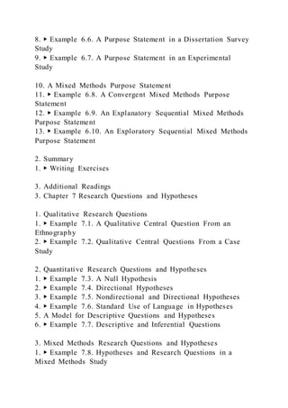 Ch 6 only 1. distinguish between a purpose statement, research p | DOCX ...