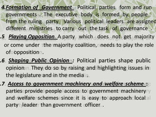 Ch 6 Political Parties for class 10 social.ppt
