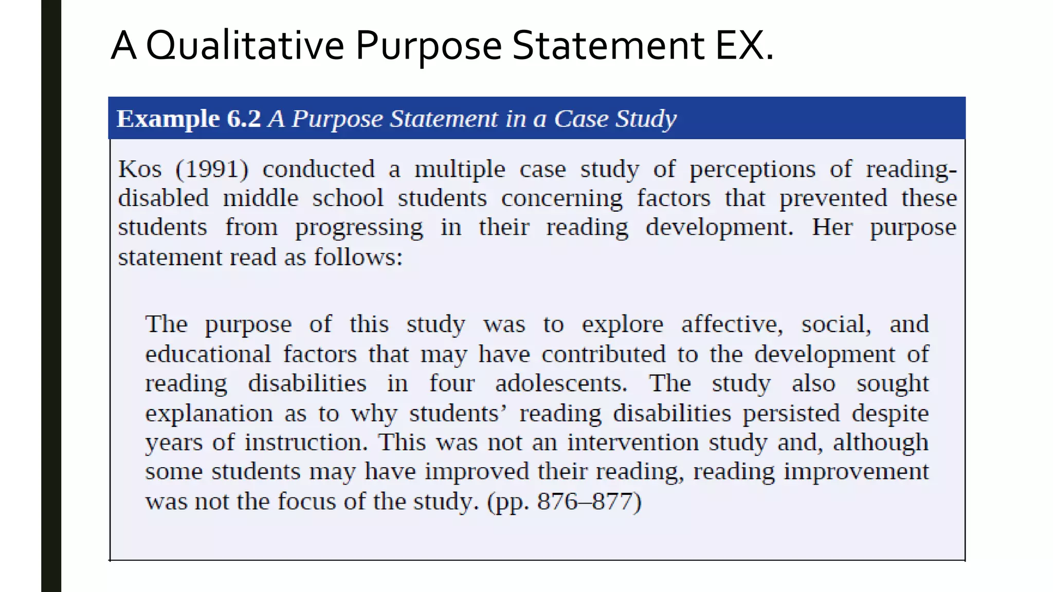 Ch6 purpose statement qualitative | PPT