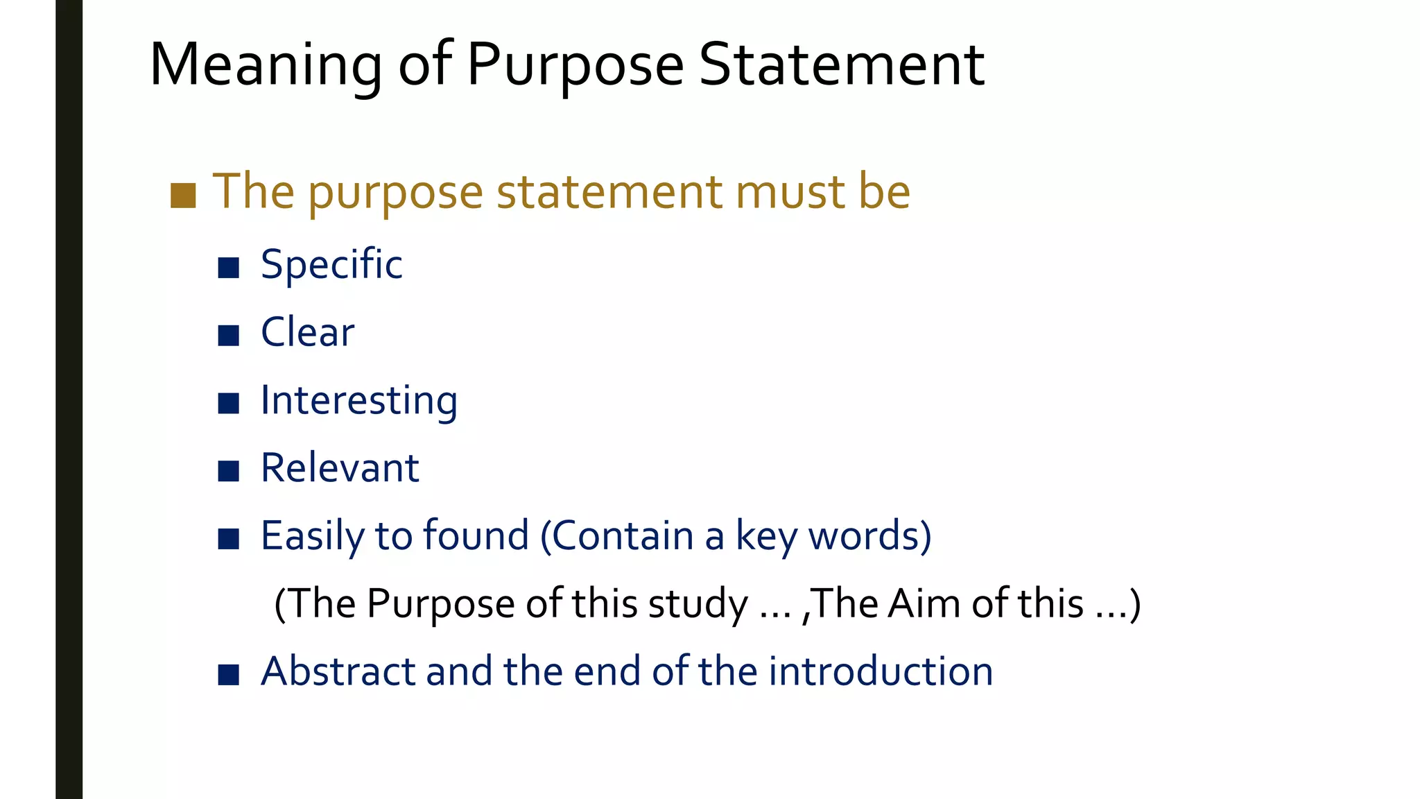 Ch6 purpose statement qualitative | PPT